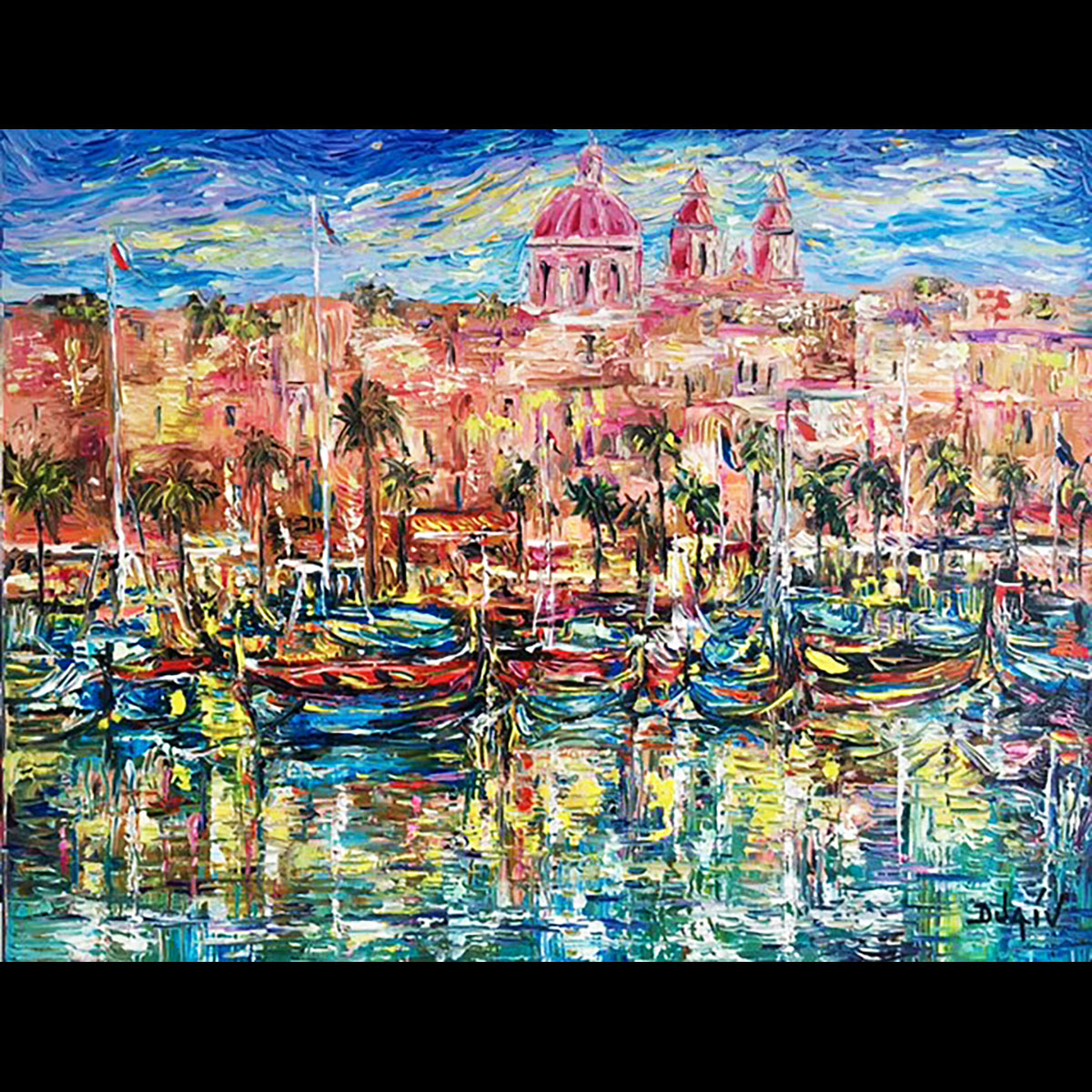 At Malta Harbor 22'' x 28'' - Duaiv