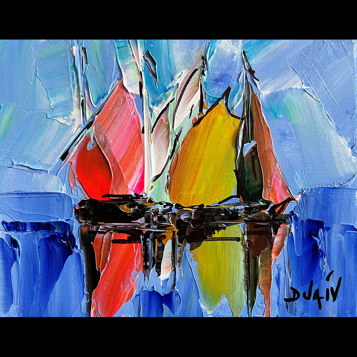 The Abstract Boats 8'' x 10'' - Duaiv