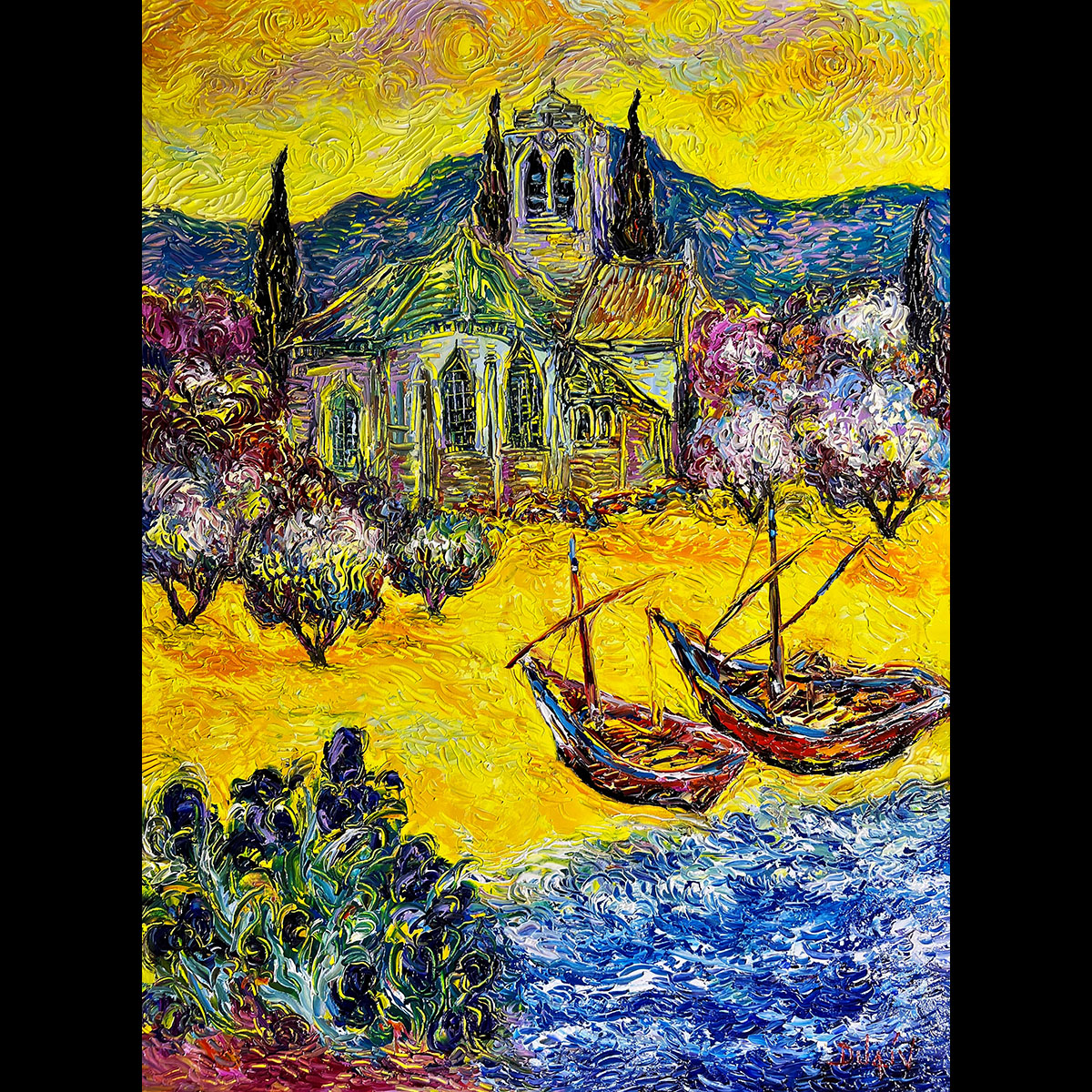 Van Gogh en Jaune 40'' x 30'' Commission - Duaiv