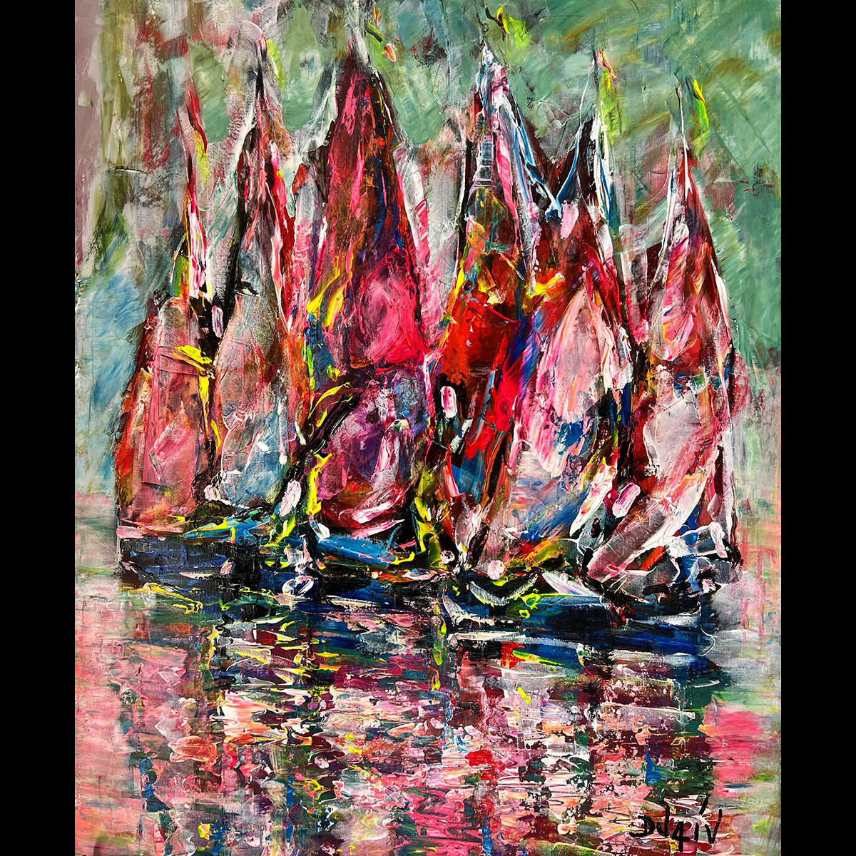 Reflets Rose 24'' x 20'' - Duaiv