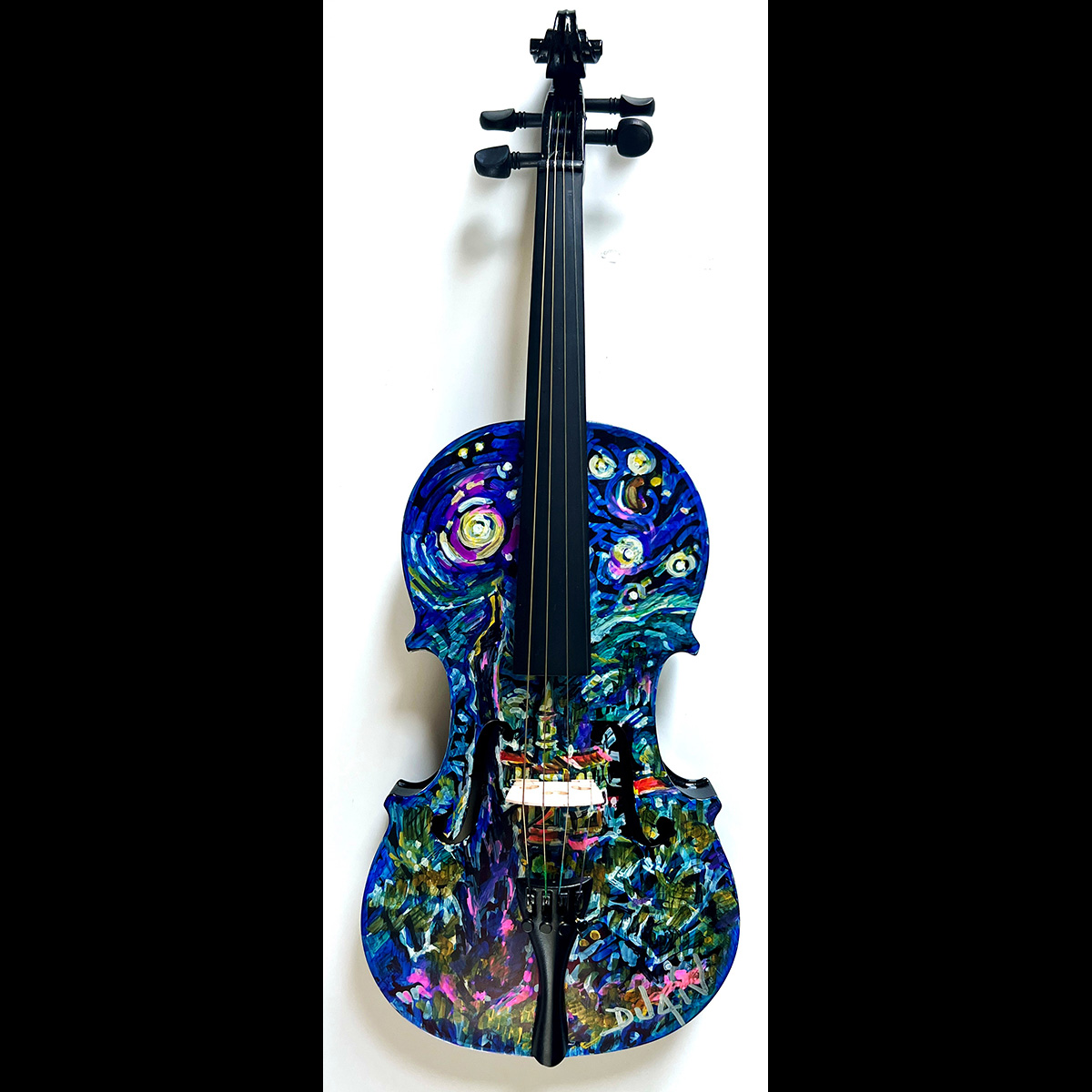 Starry Night Violin 23'' x 8'' x 3'' - Duaiv